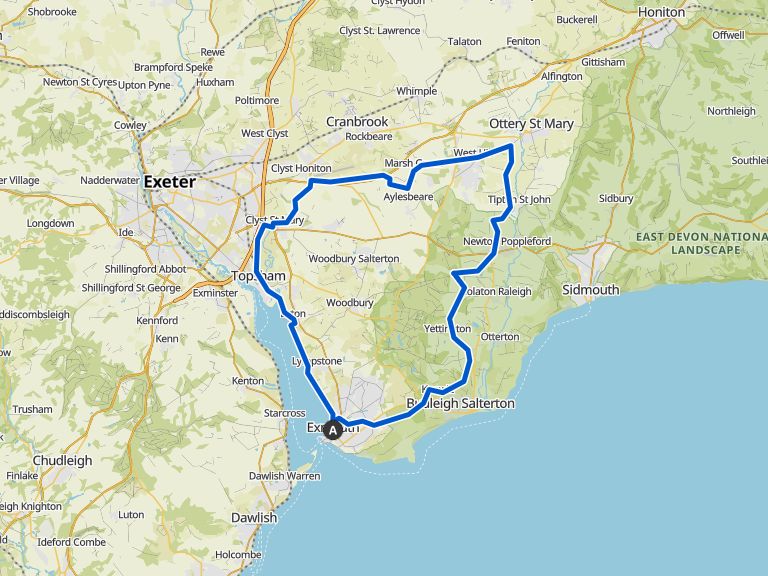 Tour of East Devon AONB & the Exe Estuary | bike Tour | Komoot